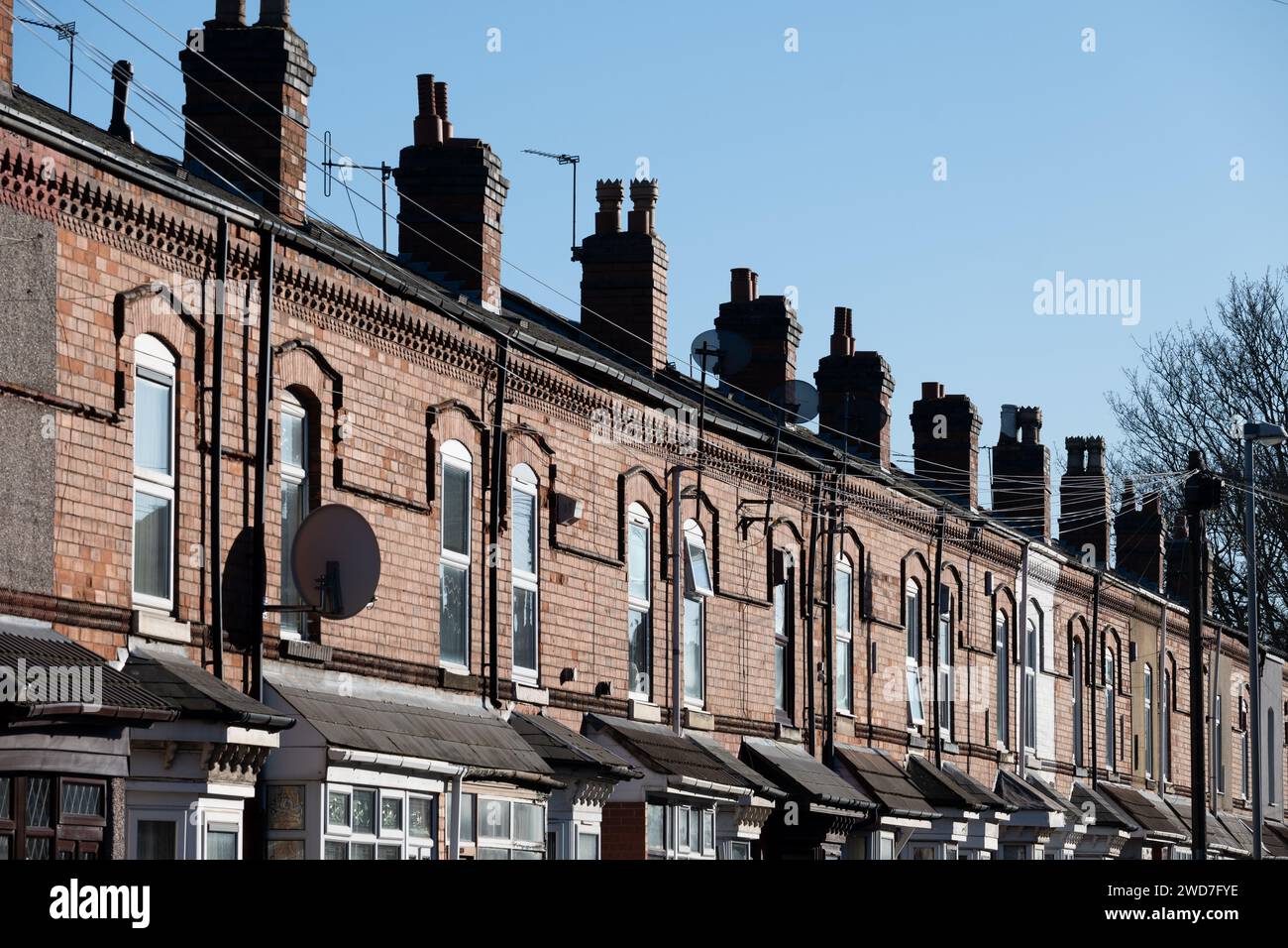 Terraced houses, Bordesley Green, Birmingham, UK Stock Photo - Alamy