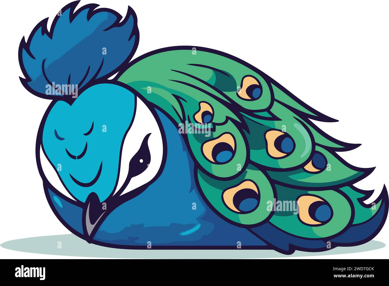 Cartoon funny peacock isolated on hi-res stock photography and images ...