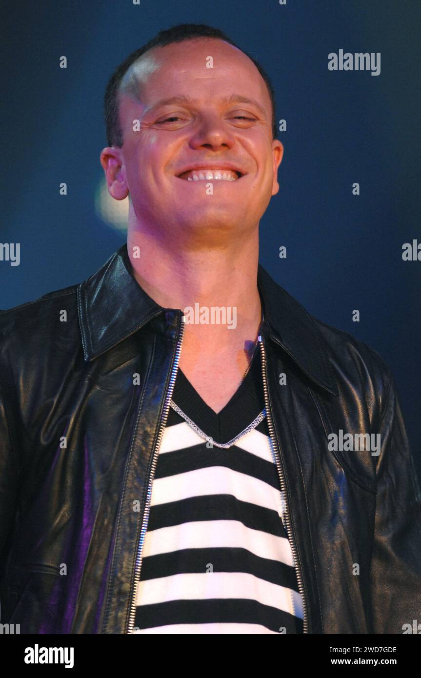 Milan Italy 2007-03-08: Gigi D’Alessio,Italian singer, live concert ...