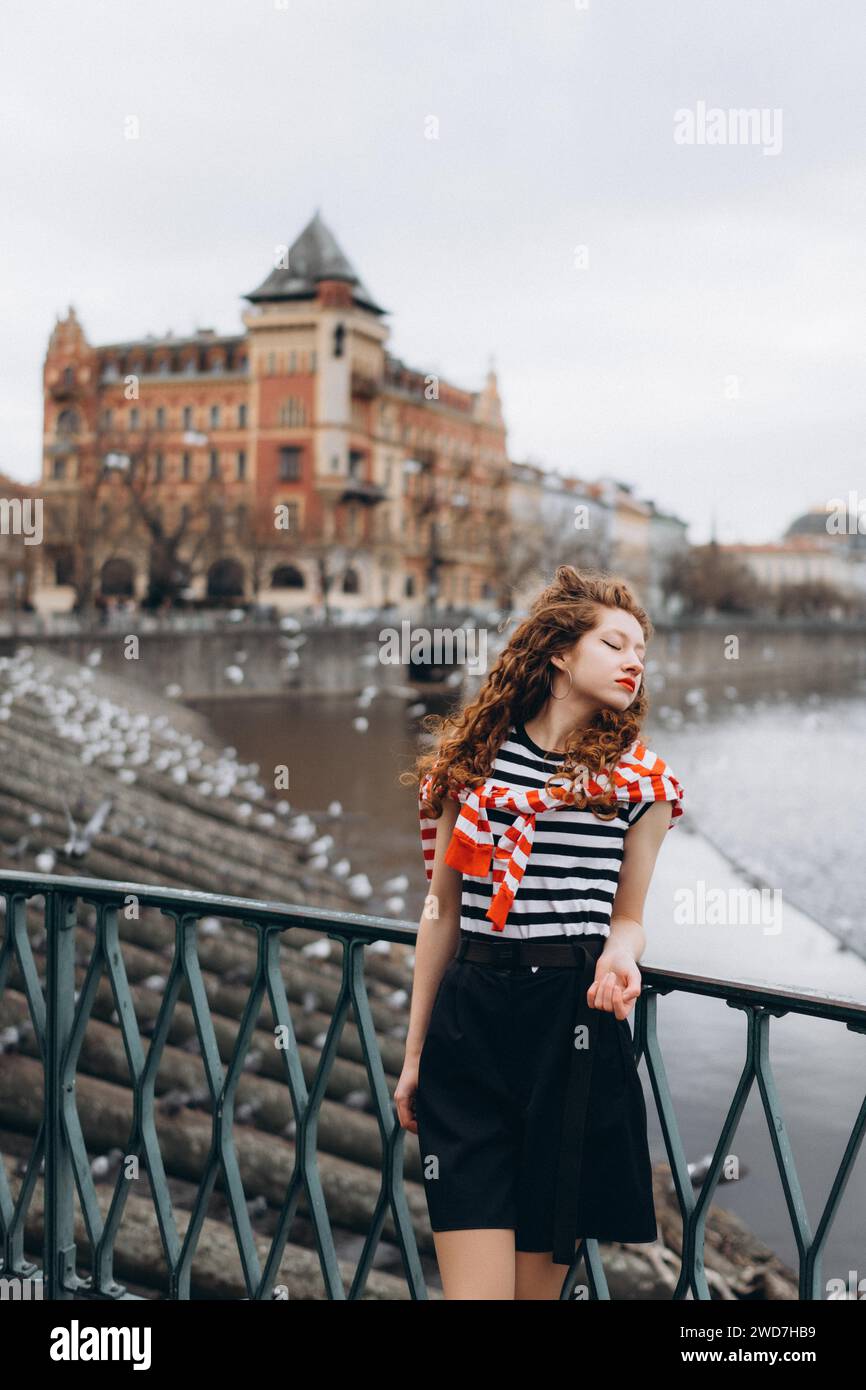 Woman redhead in water hi-res stock photography and images - Alamy
