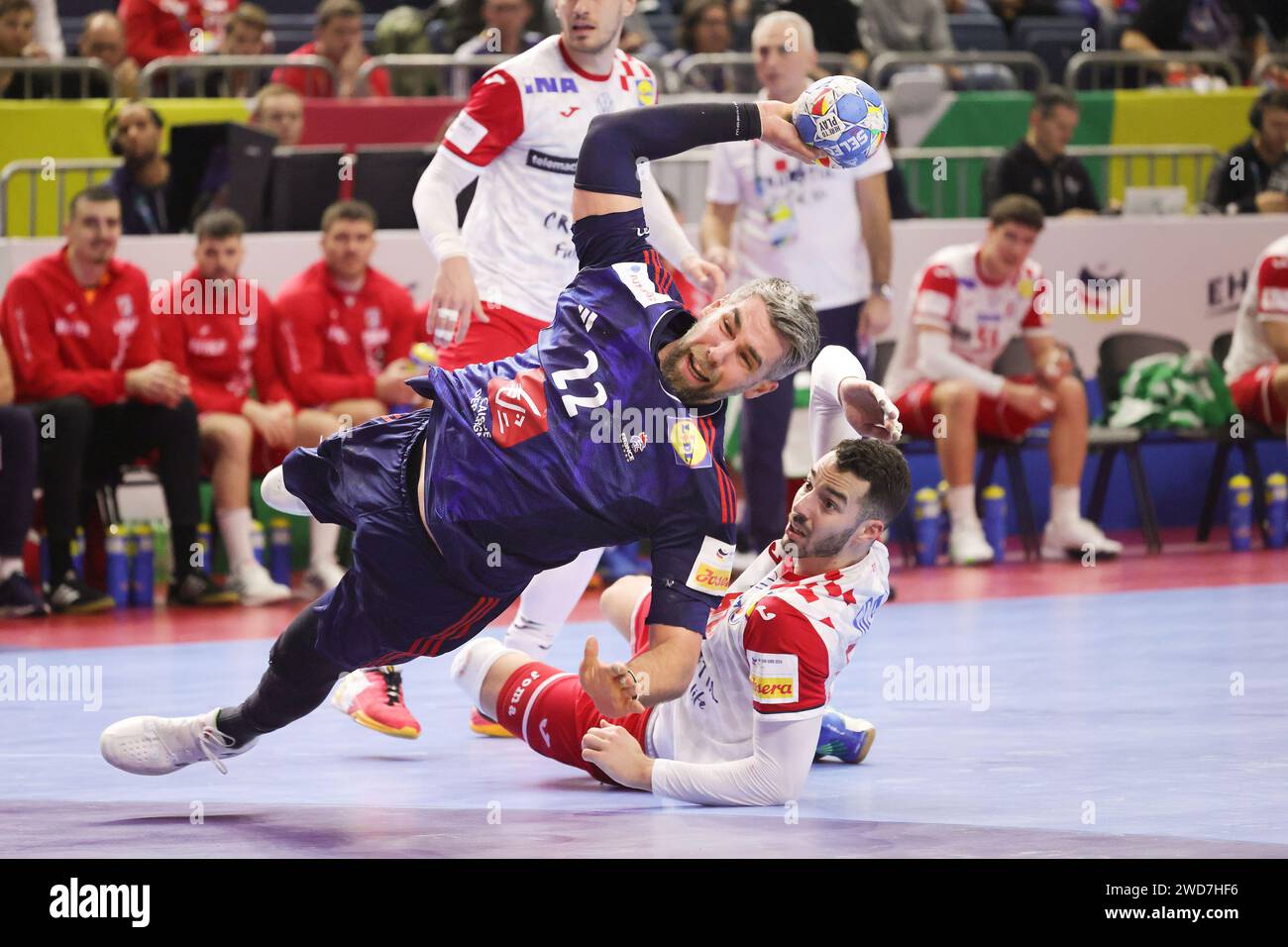 Luka Karabatic of France during the Men's EHF Euro 2024, Main Round ...