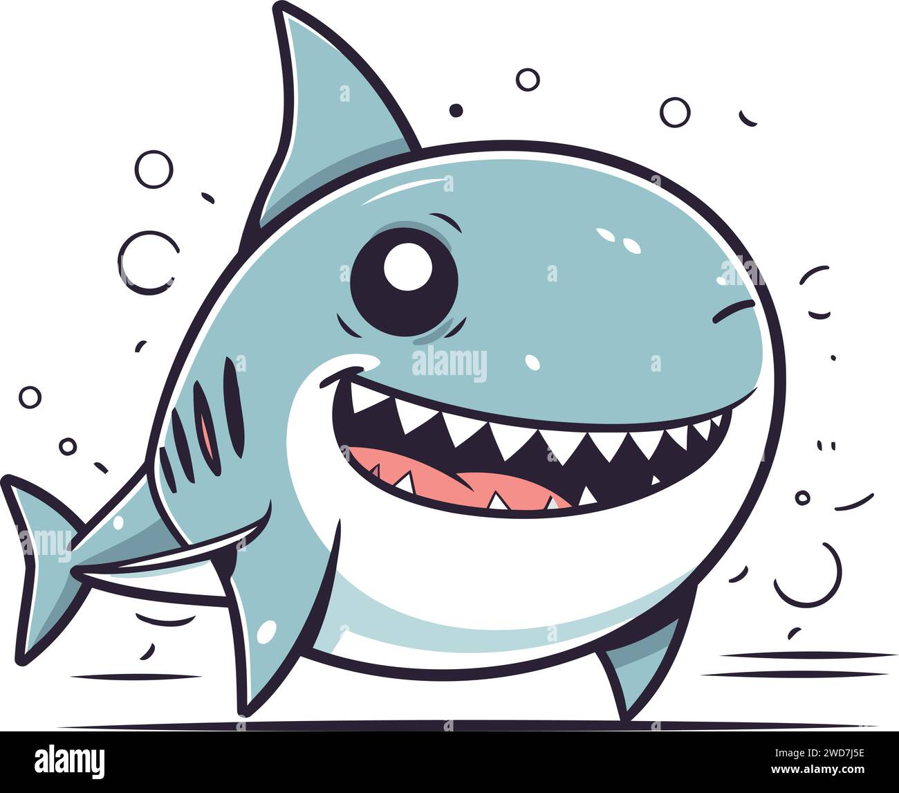 Funny cartoon shark hi-res stock photography and images - Alamy