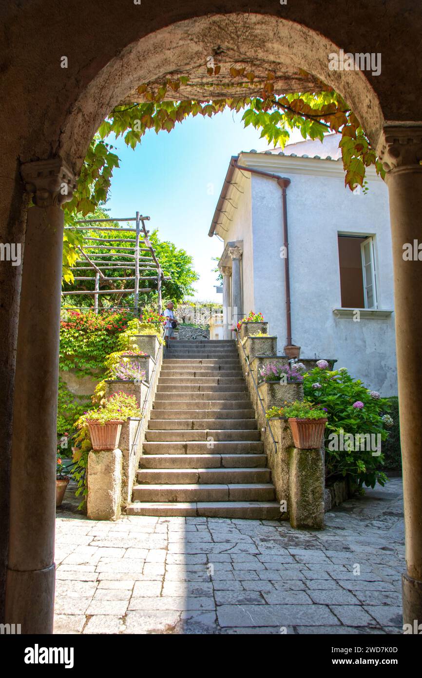 Villa Rufolo at Ravello on Amalfi coast Stock Photo - Alamy