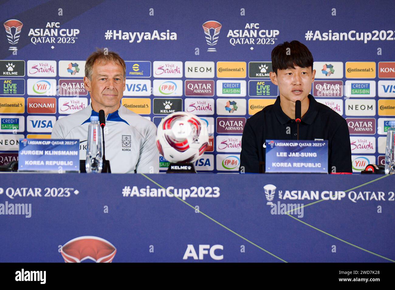Doha, Qatar. 19 January, 2024. AFC Asian Cup Qatar 2023, Pre-Match ...