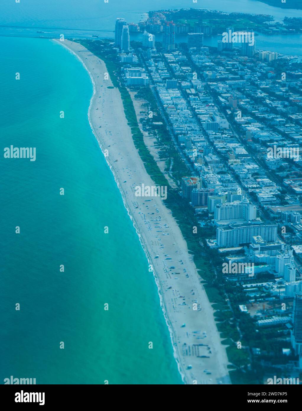 aerial view of beach miami Florida Stock Photo - Alamy