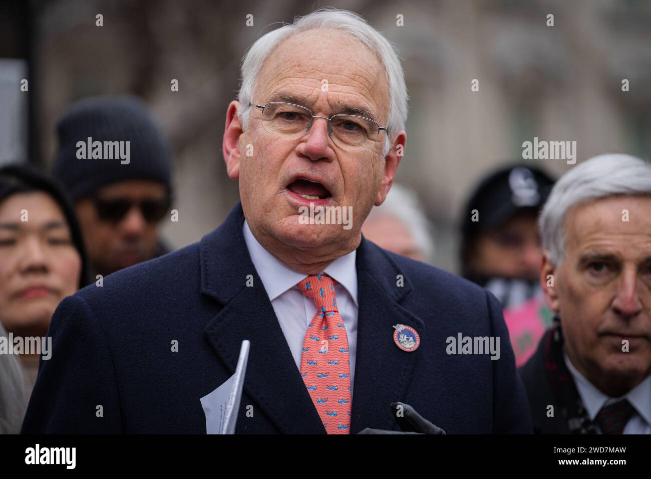 New York City, USA. 18th Jan, 2024. NYC Council Member Robert Holden ...