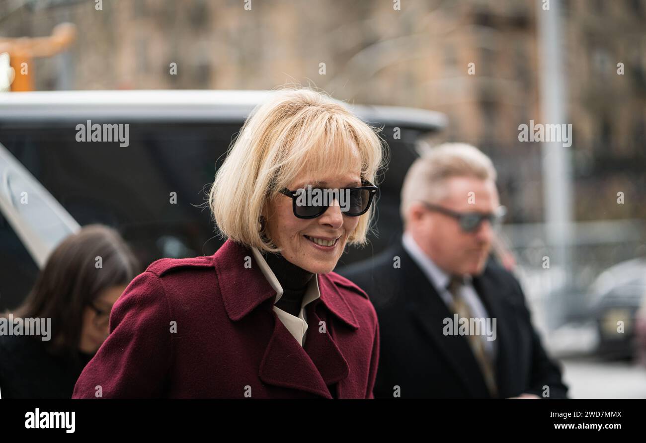New York City, USA. 18th Jan, 2024. E. Jean Carroll the former magazine ...