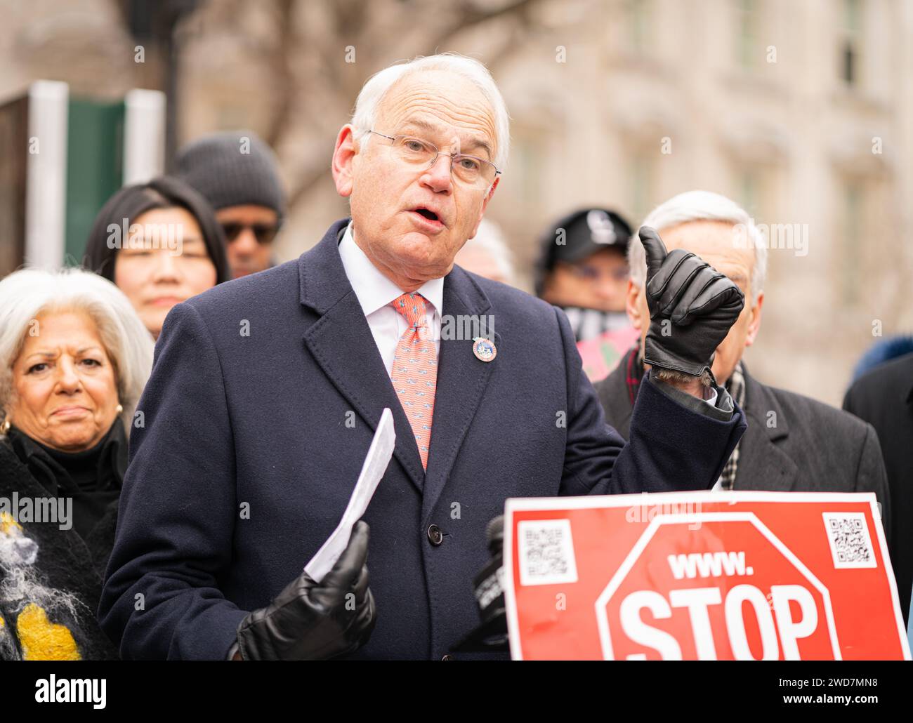 New York City, USA. 18th Jan, 2024. NYC Council Member Robert Holden ...