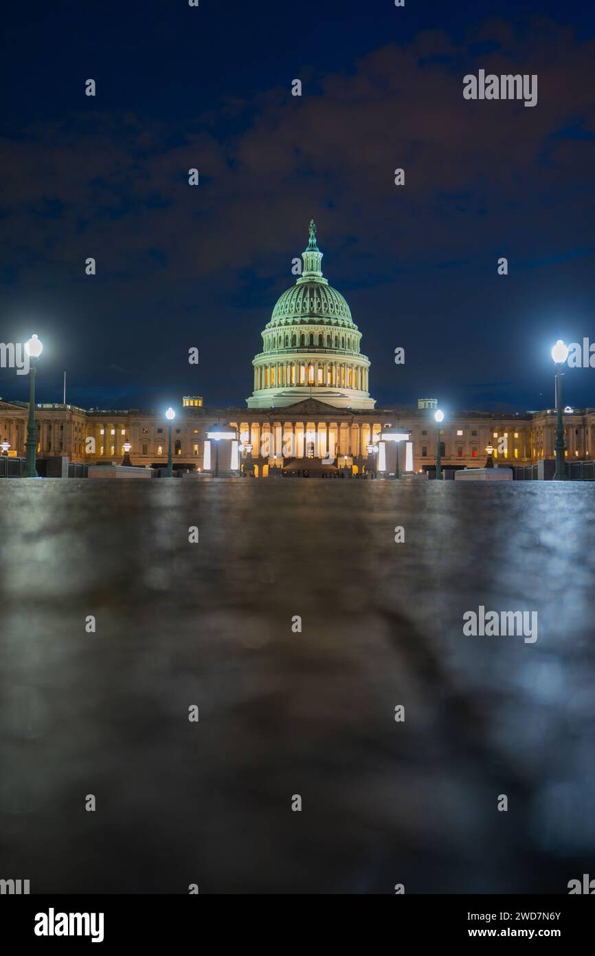 Congress in Washington DC. Capitol building. Capitol with sunset in ...