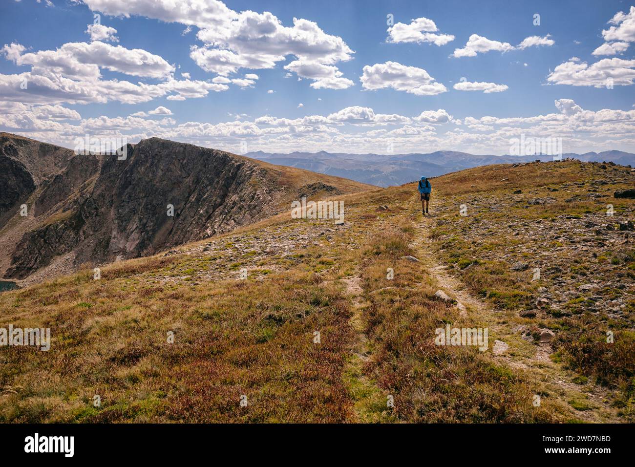 Person hiking the CDT in the James Peak Wilderness, Colorado Stock ...