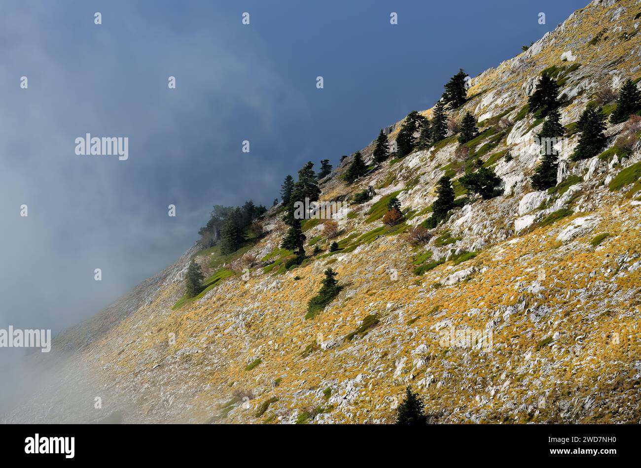 a serene landscape of Mount Athos , Greece Stock Photo - Alamy