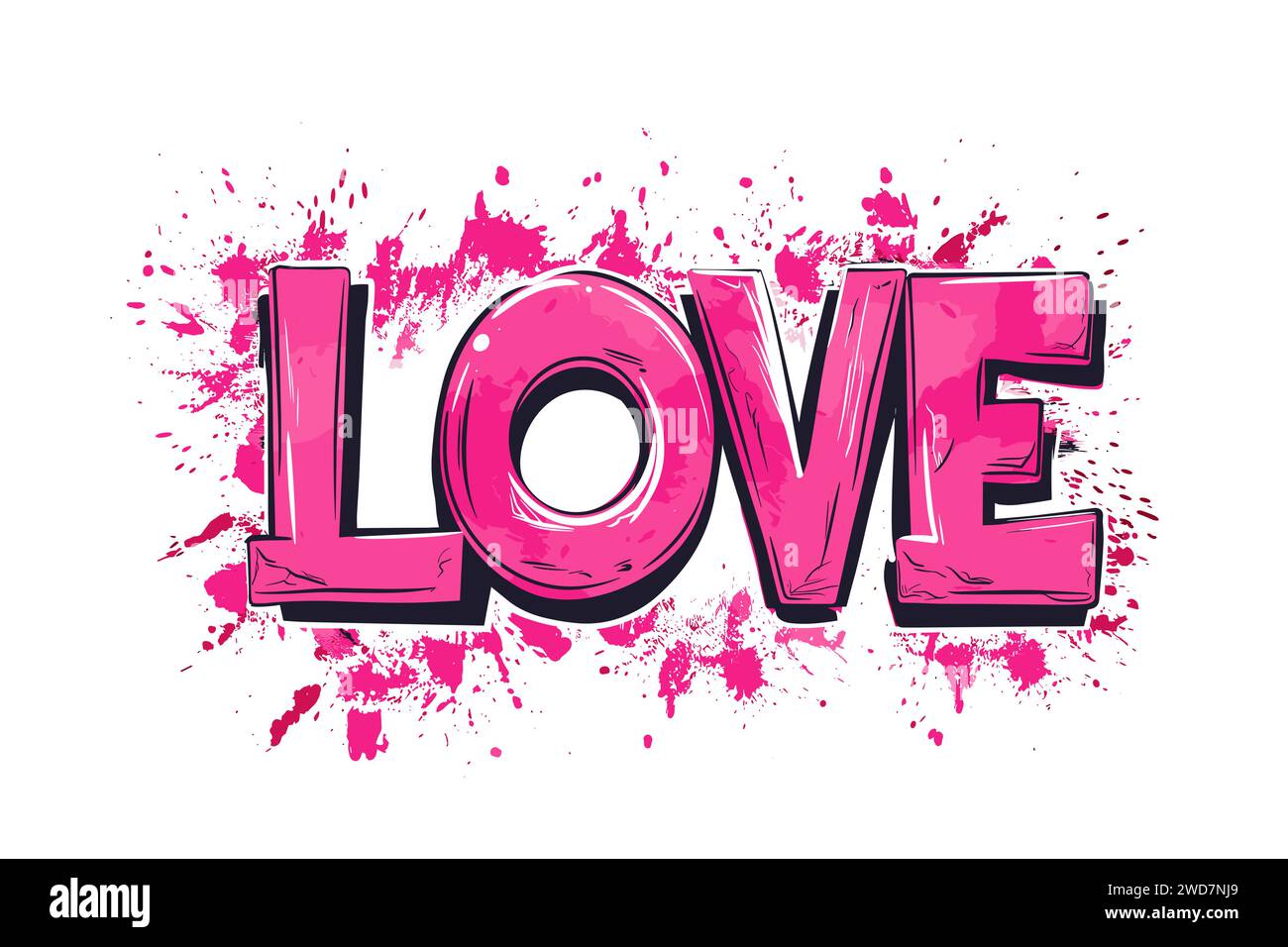 The image displays the word LOVE in bold, 3D letters, rendered in a ...