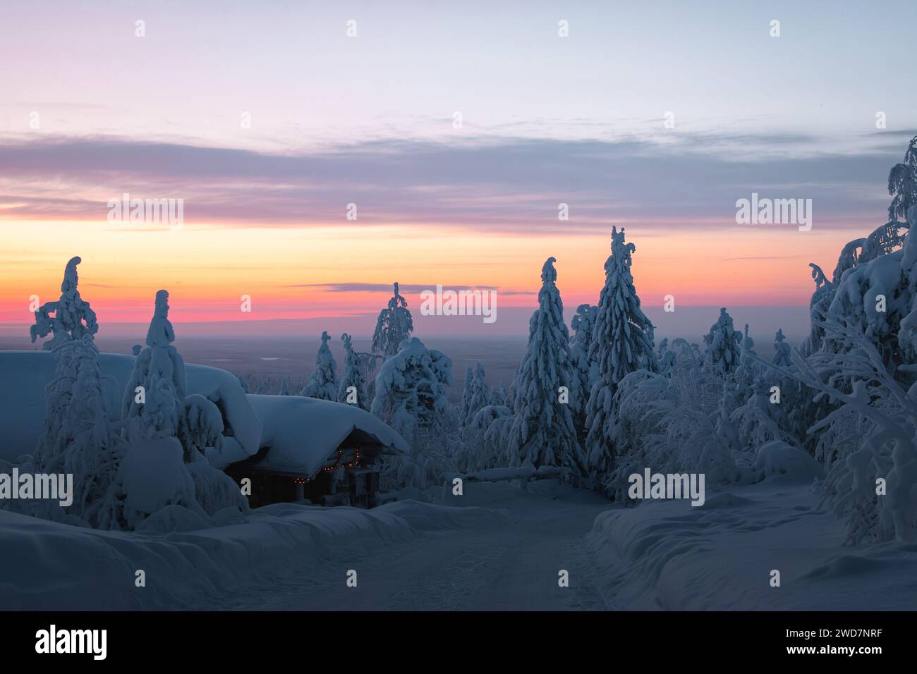 Finland lapland winter hi-res stock photography and images - Alamy