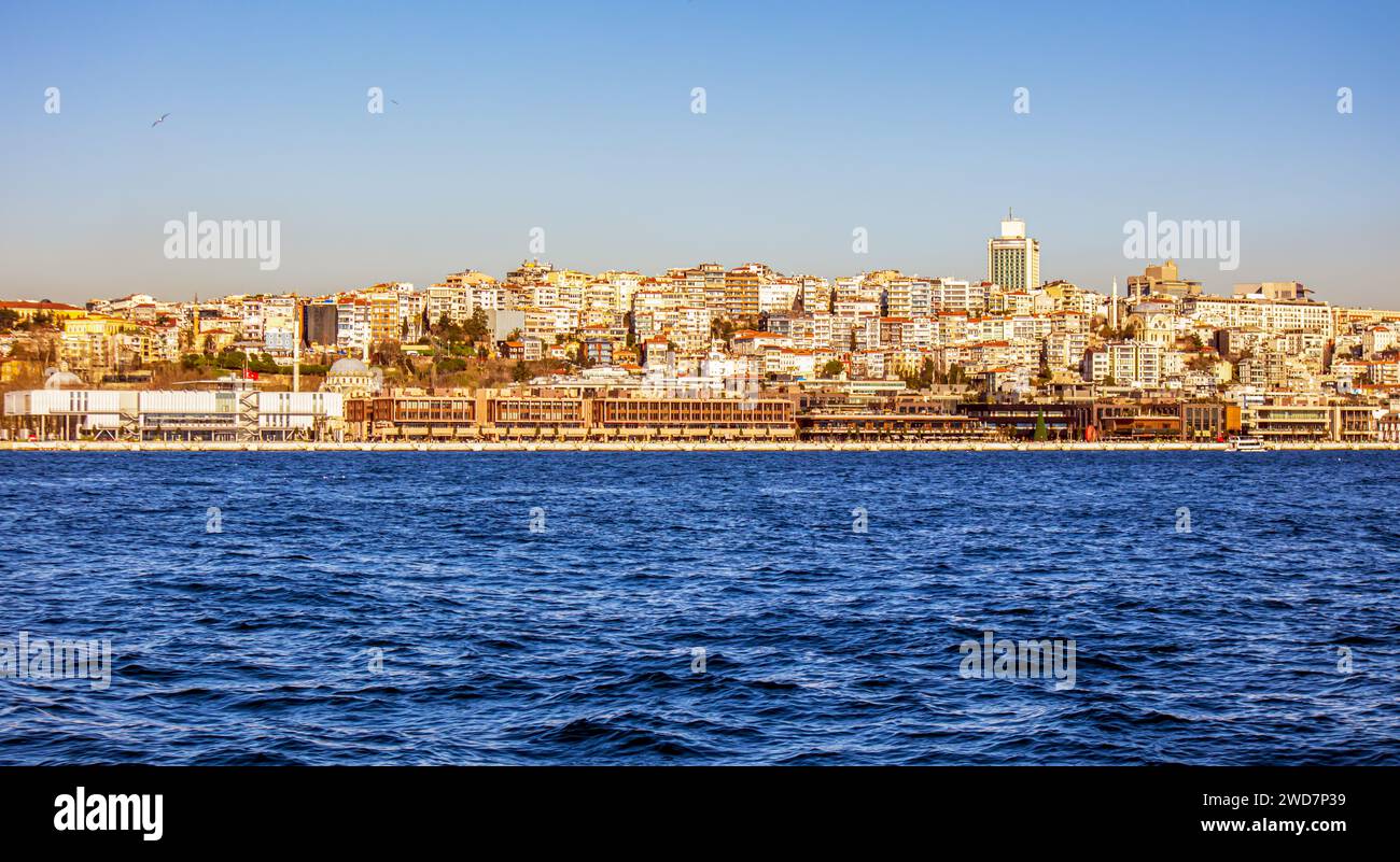Istanbul City Shorescape, Karakoy, Galata Tower, Galata Port Bosphorus ...