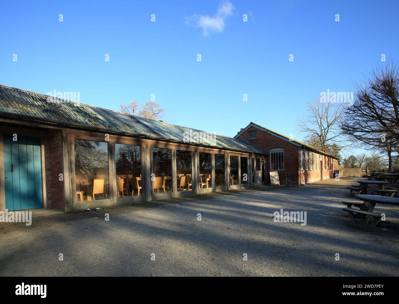 National Trust tea room at Croft castle and parkland near Leominster ...