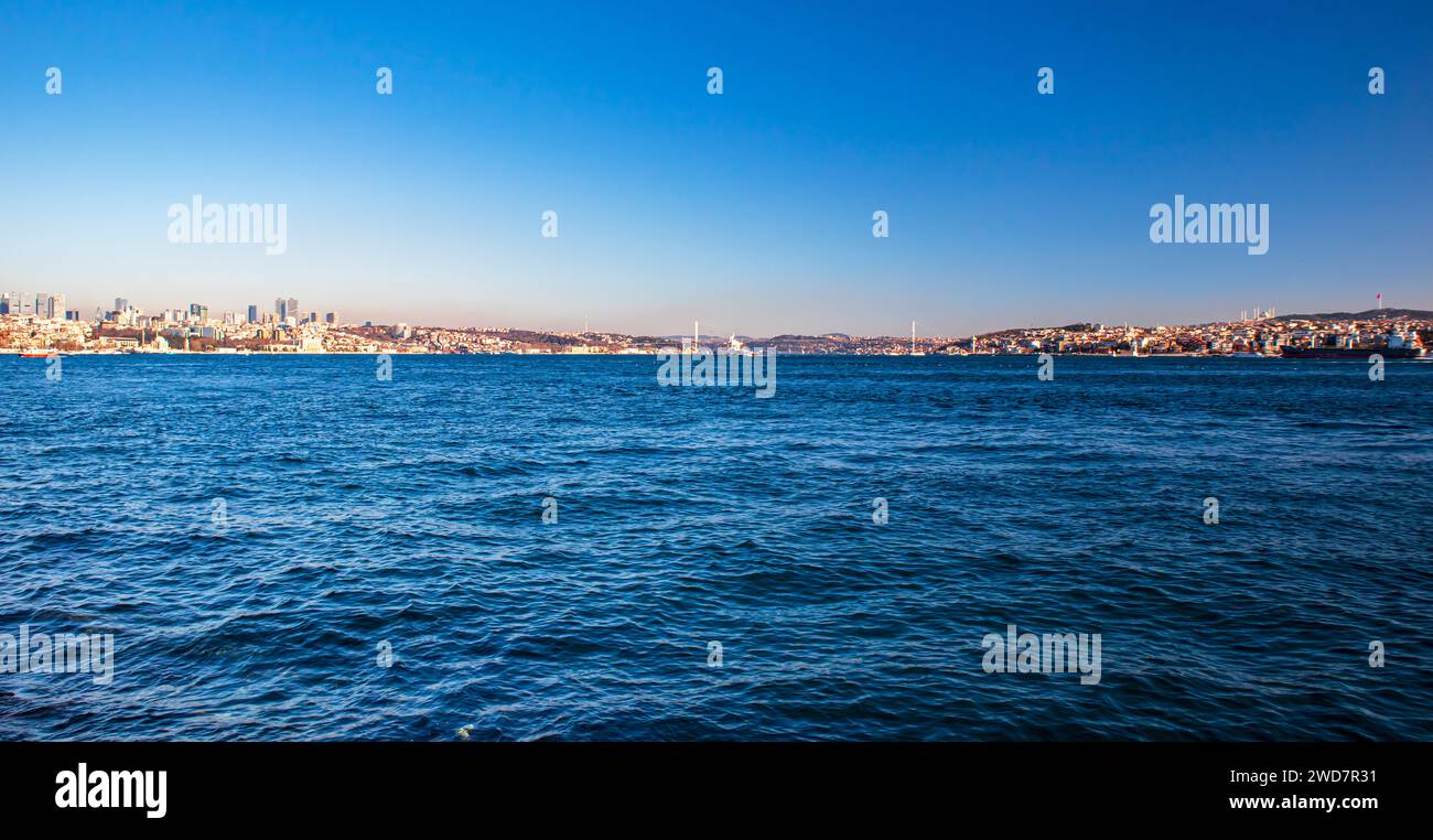 Istanbul Bosphorus And Bosphorus Bridge Panoramic View Istanbul Turkey ...