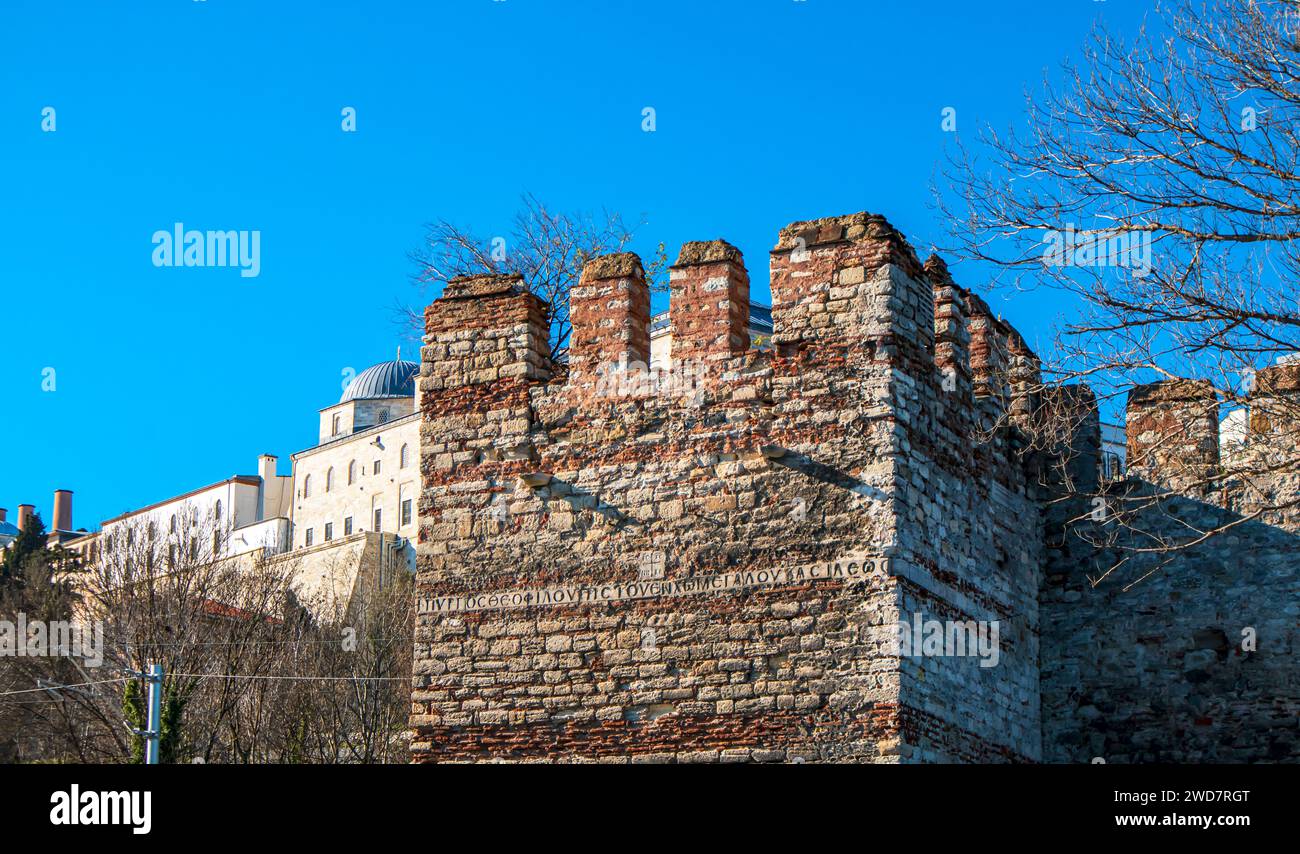 Topkapi Palace Panoramic View From Sea side located on the Sarayburnu ...