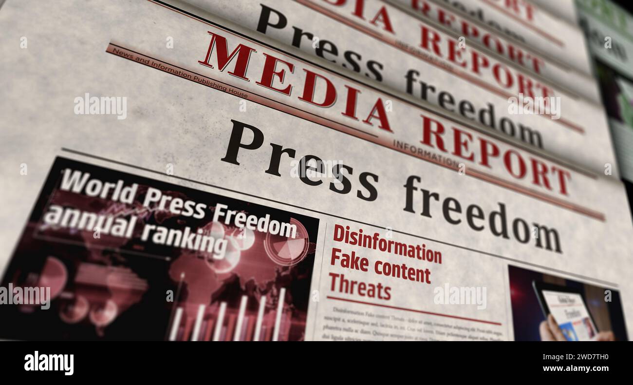 Press freedom and free journalism vintage news and newspaper printing ...