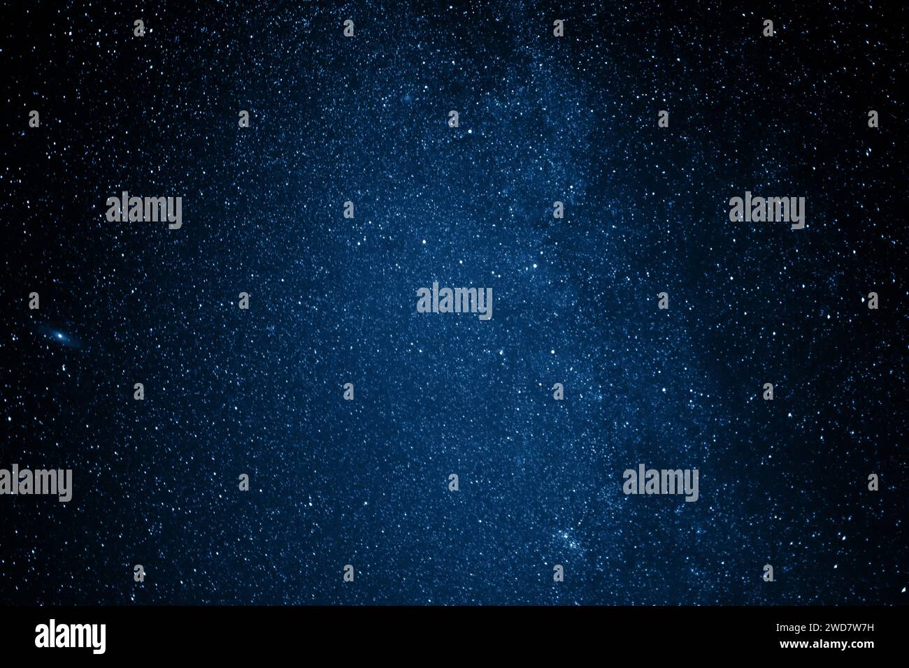 Color of the year 2020 classic blue. Starry night sky painted in trendy ...