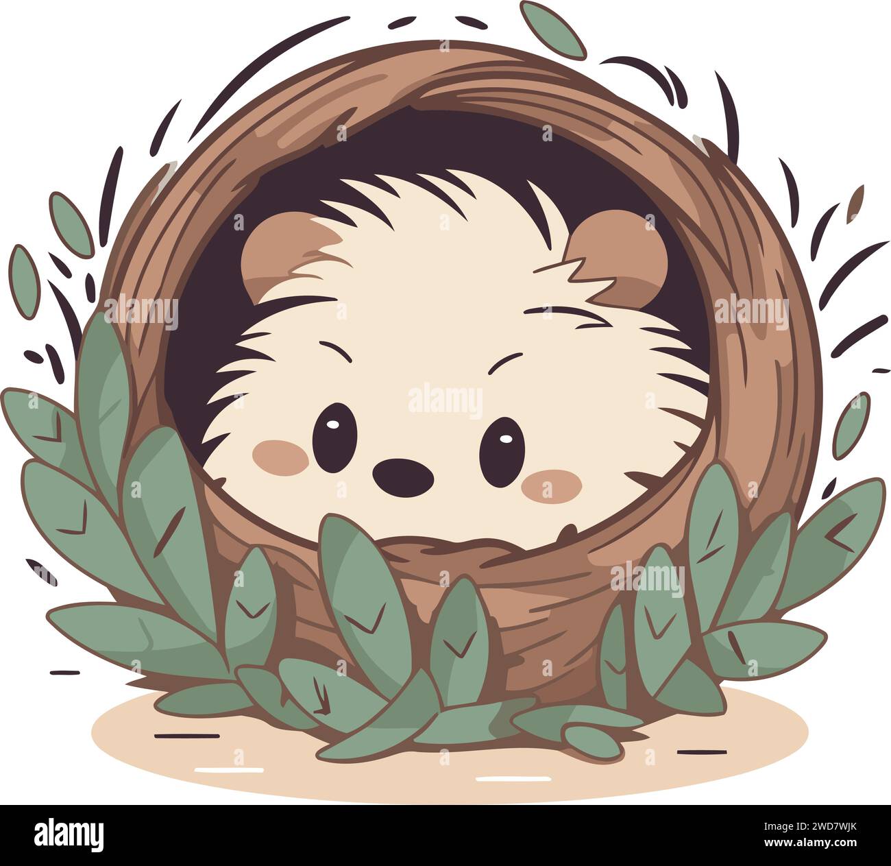 Hamster in nest Stock Vector Images - Alamy