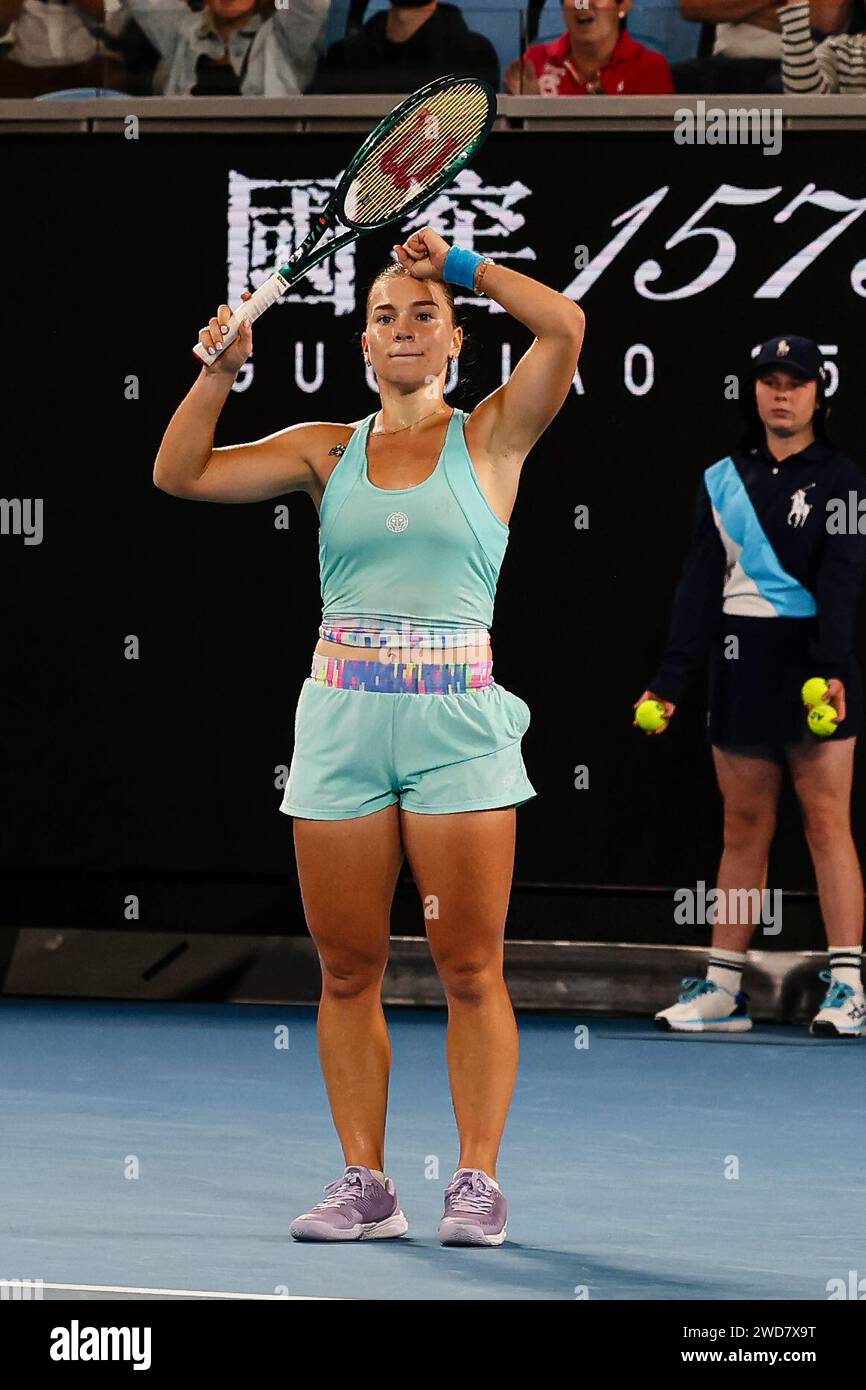 Melbourne, Australia, 19th Jan, 2024. Tennis player Maria Timofeeva ...