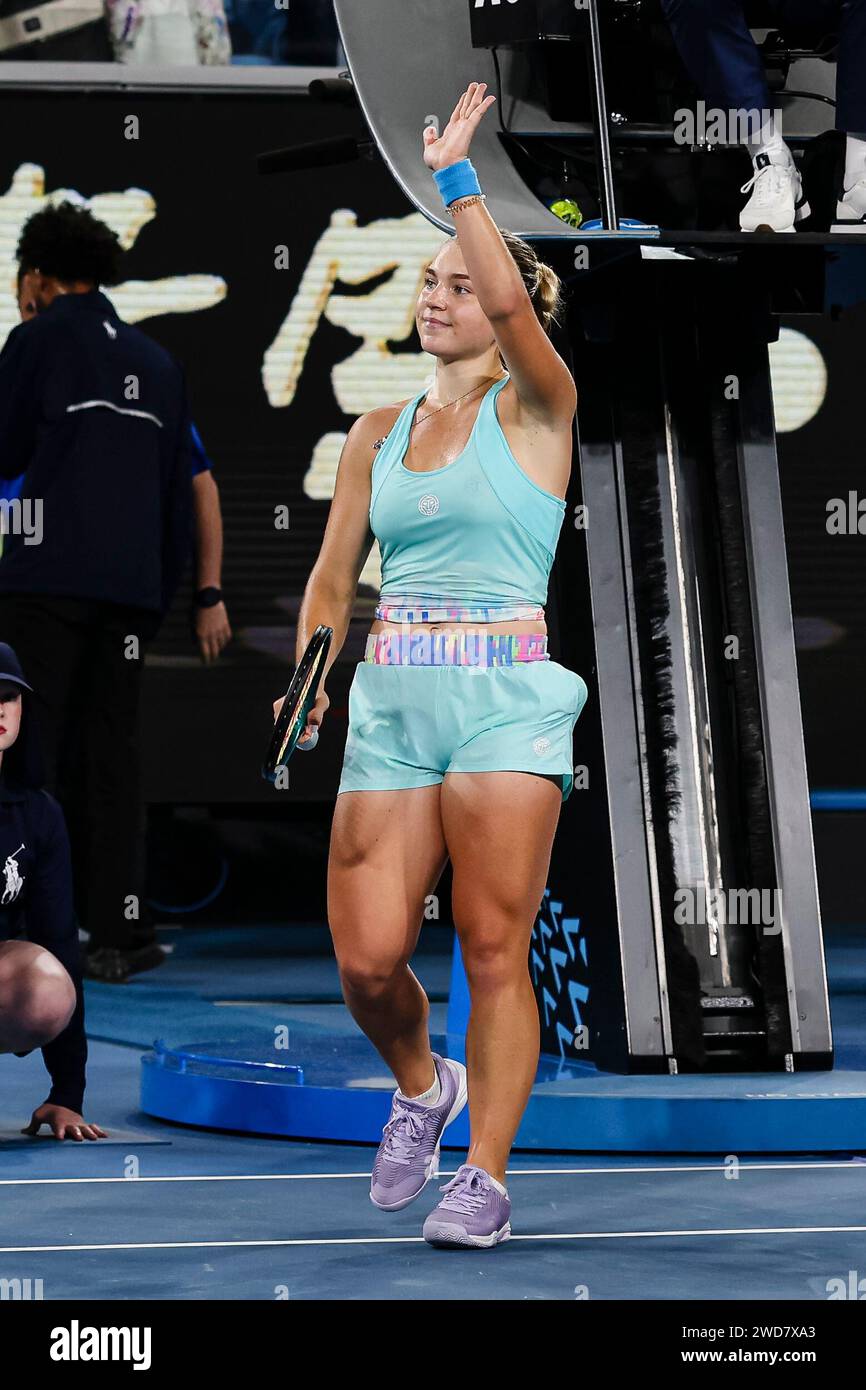 Melbourne, Australia, 19th Jan, 2024. Tennis player Maria Timofeeva ...