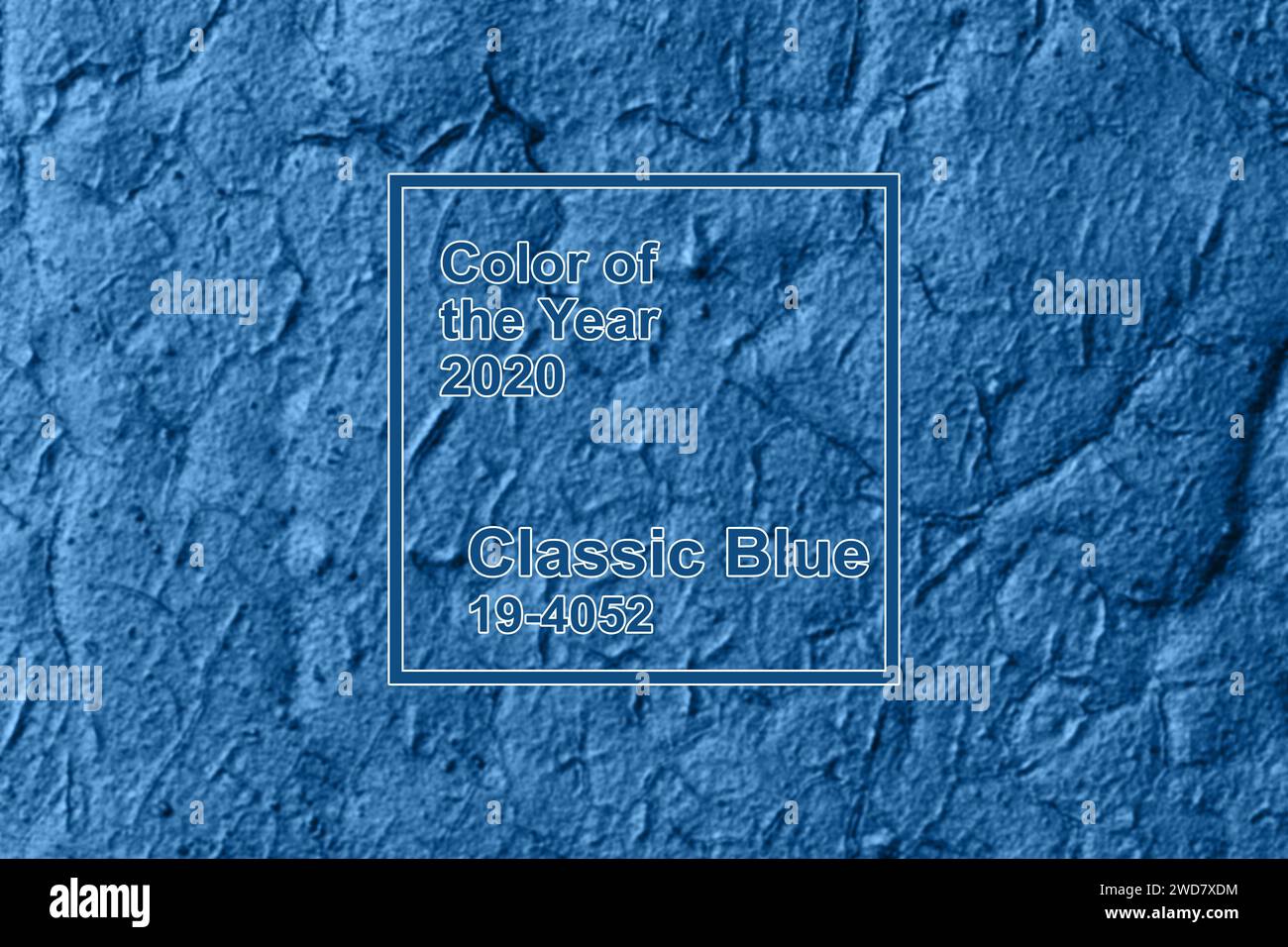 Classic Blue pantone color of the Year 2020. blurred metal texture with ...