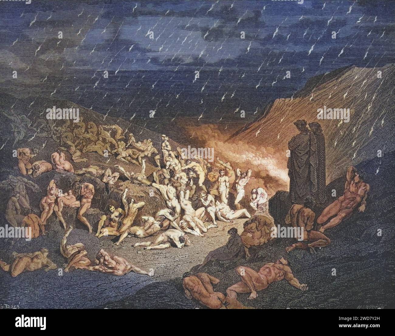 Illustration von Gustave Dore (1832-1883) für Dantes Inferno, die ...