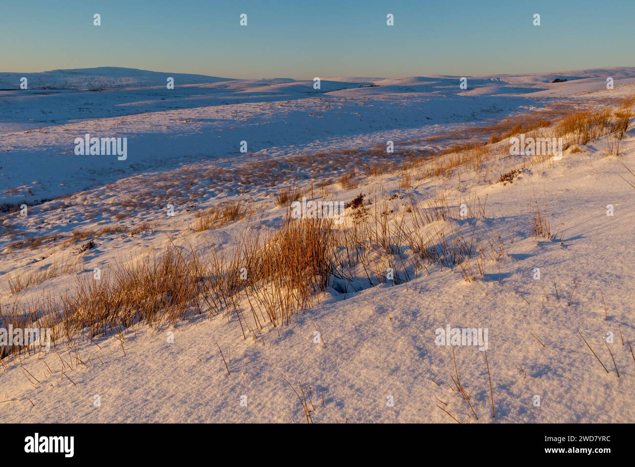 Beautiful scenery in the Yorkshire Dales National Park in winter, with ...
