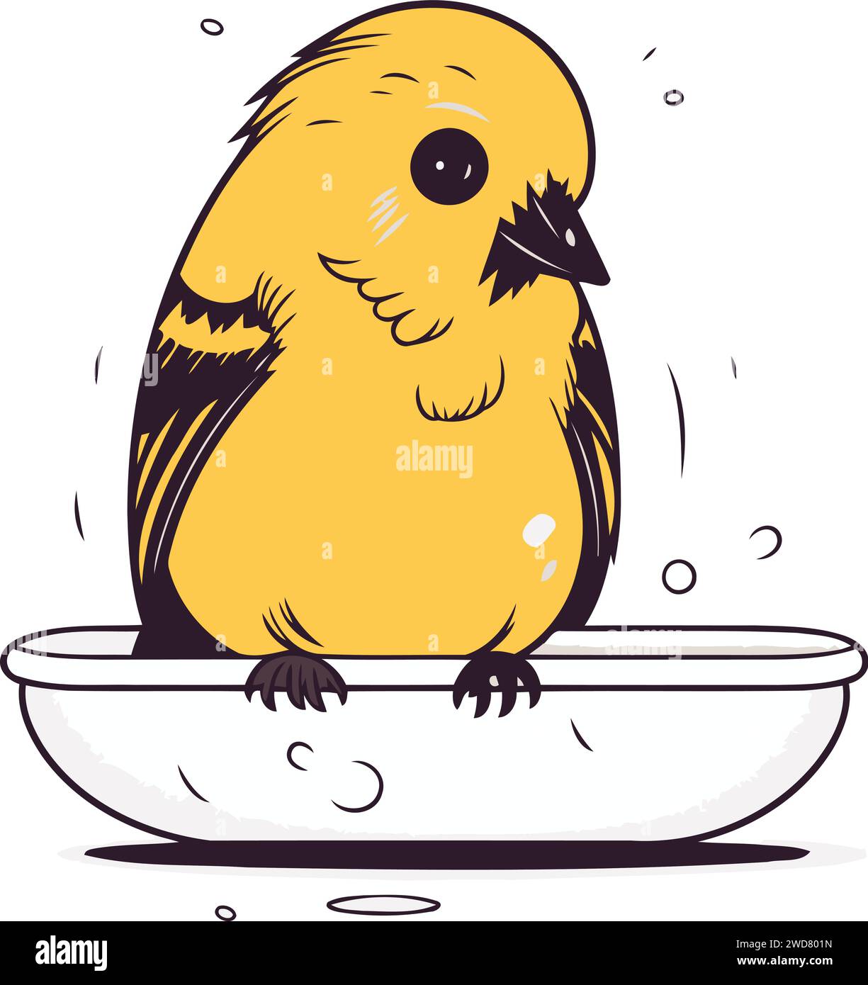 Bird bath Stock Vector Images - Alamy