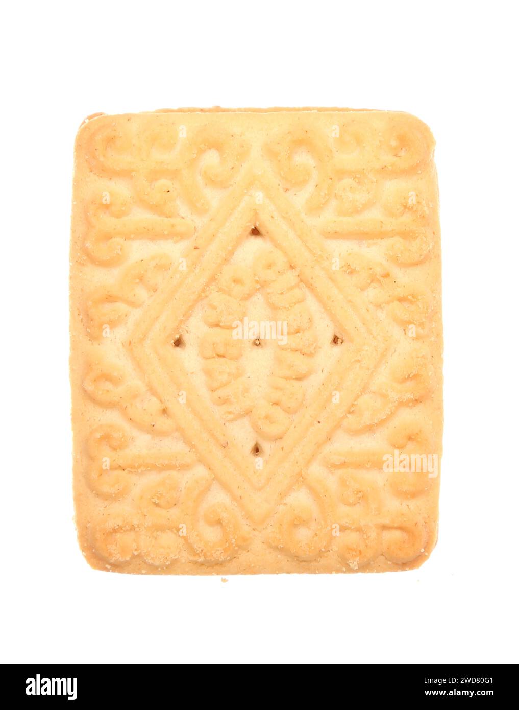 Custard cream biscuit isolated on a white background Stock Photo - Alamy