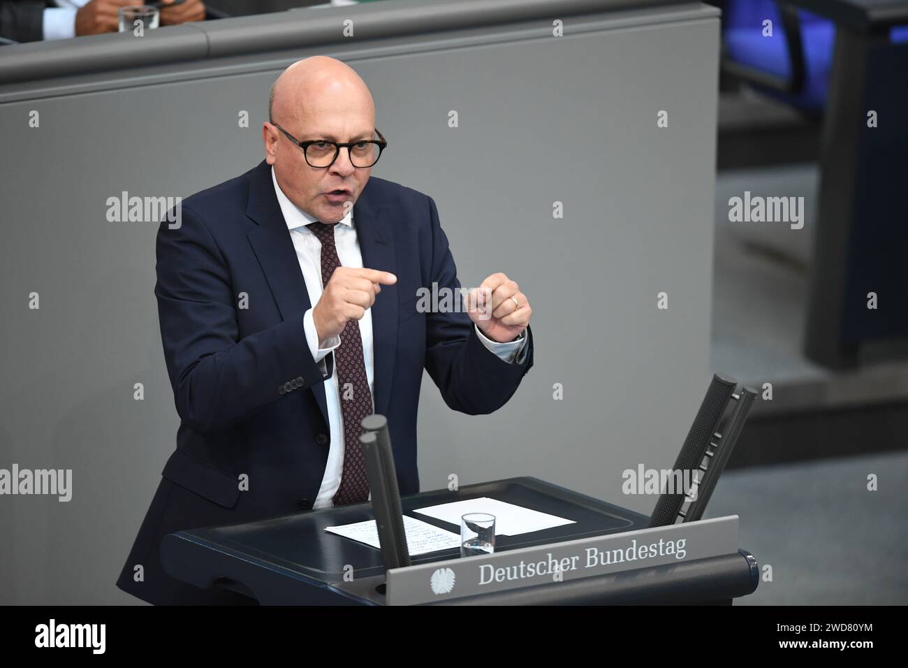 Berlin, Germany. 19th Jan, 2024. Alexander Throm (CDU) speaks in the ...