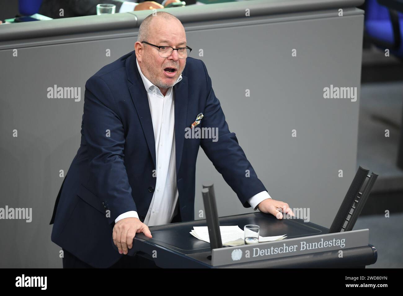 Berlin, Germany. 19th Jan, 2024. Christian Wirth (AfD) speaks in the ...