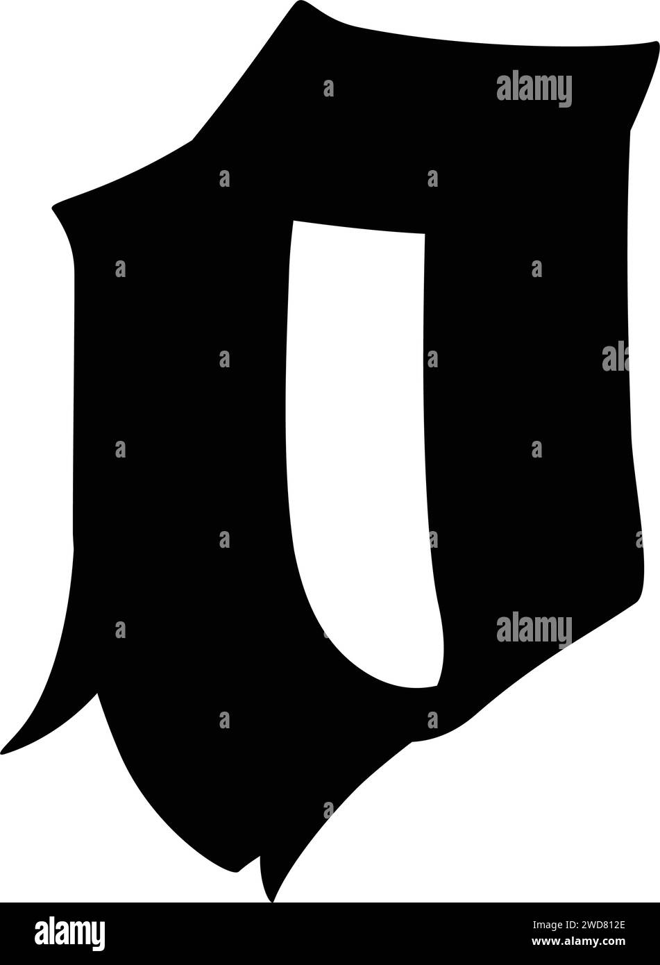 Letter, in the Gothic style. Vector. Alphabet. Calligraphy and ...