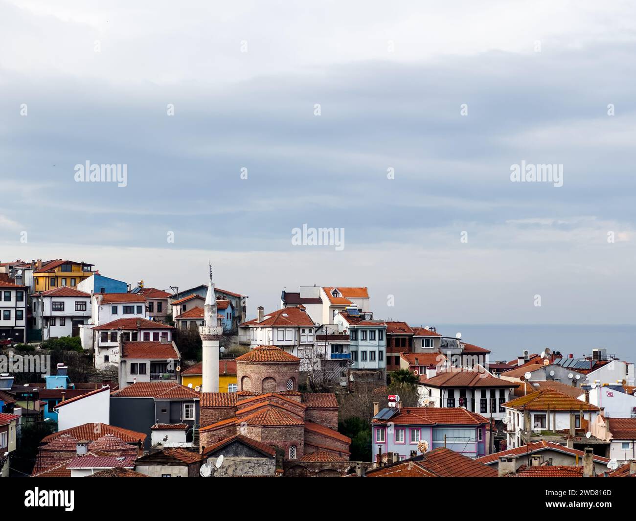 Tirilye,Bursa- January 1 2024 : View of Tirilye, one of the historical ...