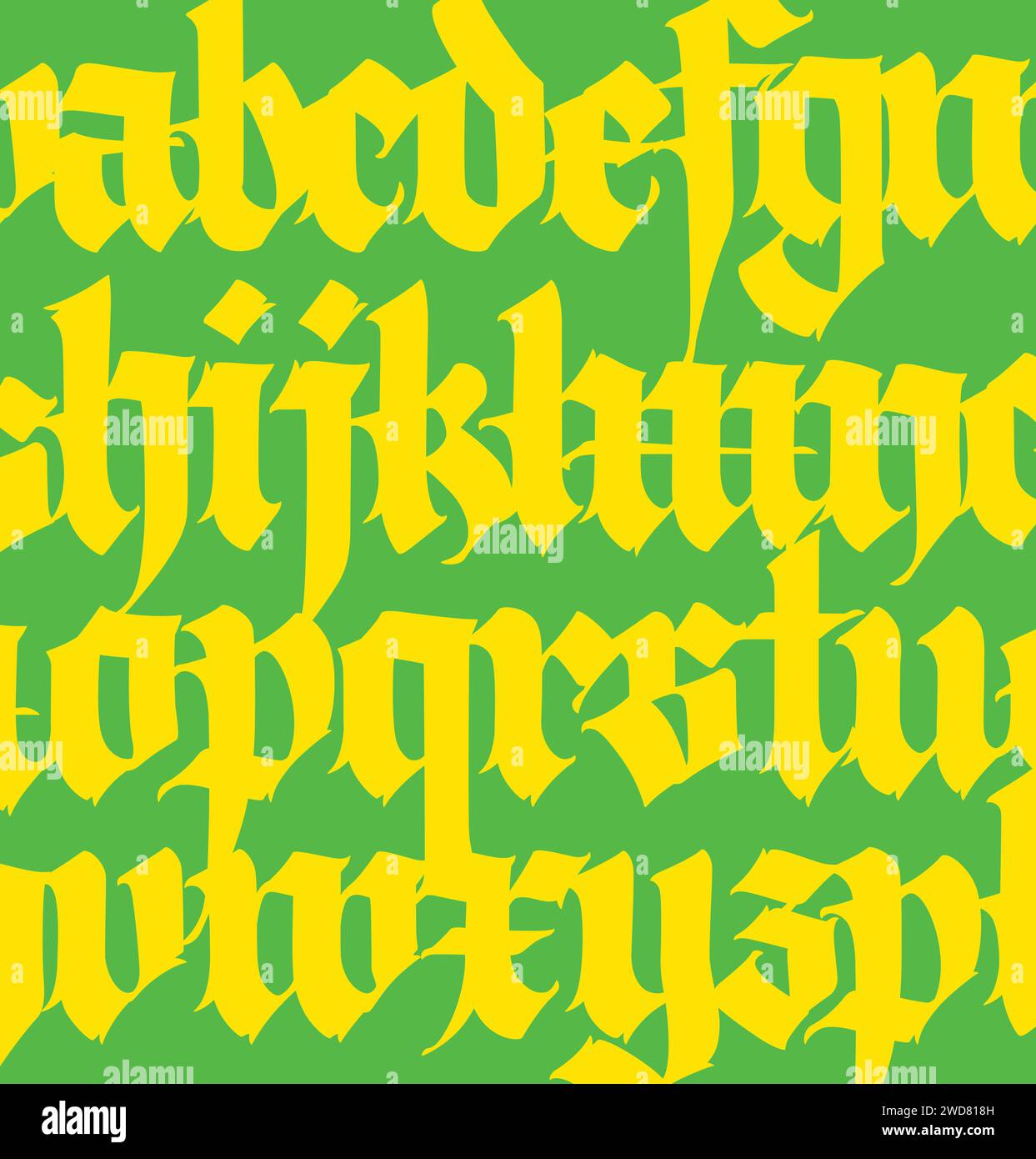 Pattern of Latin letters. Vector. English alphabet. Medieval european ...