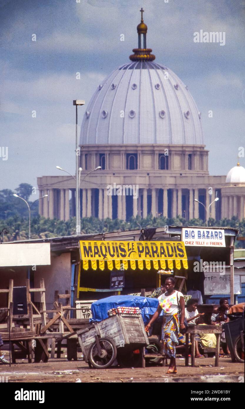 Ivory Coast, Yamoussoukro; Notre Dame de la Paix basilica was built ...