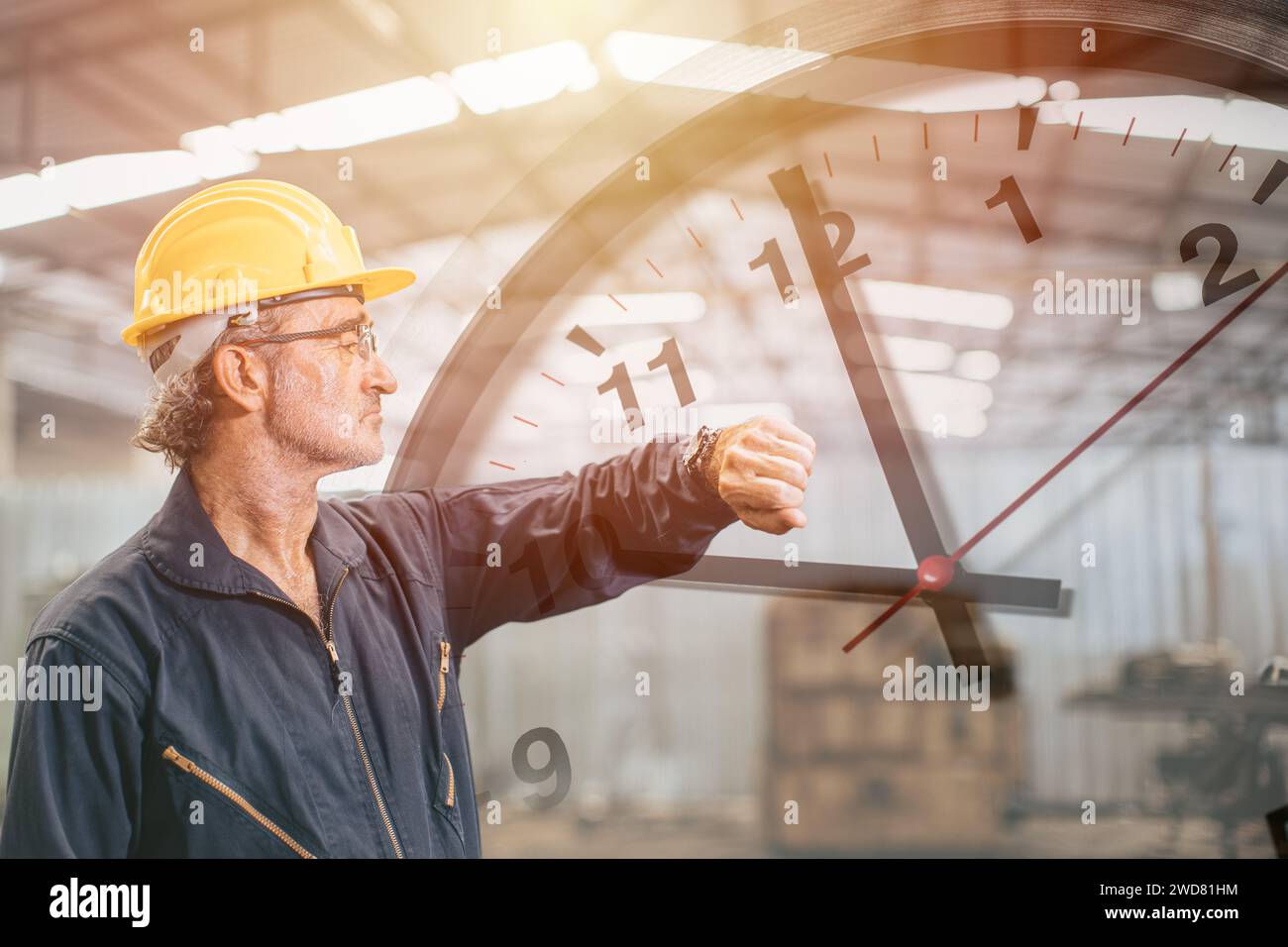 Man with clock hi-res stock photography and images - Alamy
