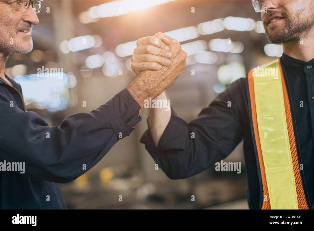 Engineer Team dealing cooperation join hand together. Engineering group ...