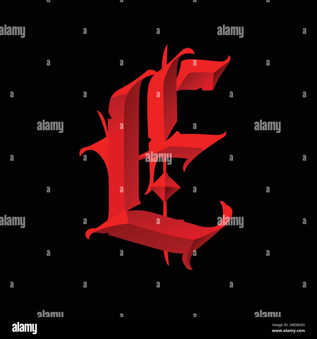 Letter A, in the Gothic style. Vector. Alphabet. Calligraphy and ...