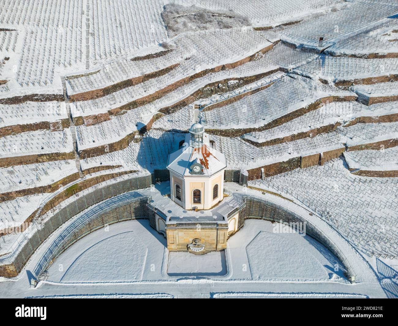 Radebeul, Germany. 19th Jan, 2024. The grounds and vineyards of the ...