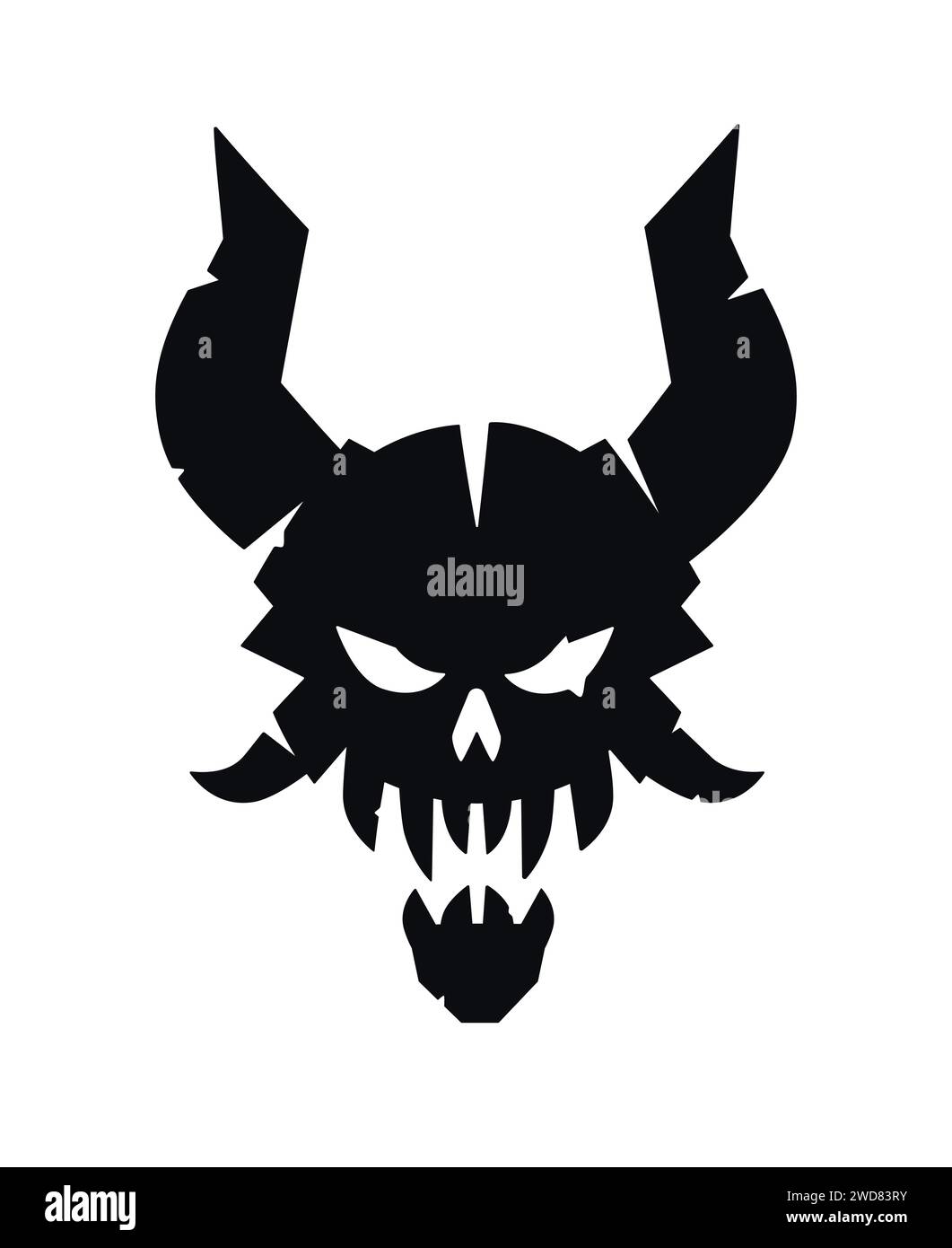 Demon horns spooky face Stock Vector Images - Alamy