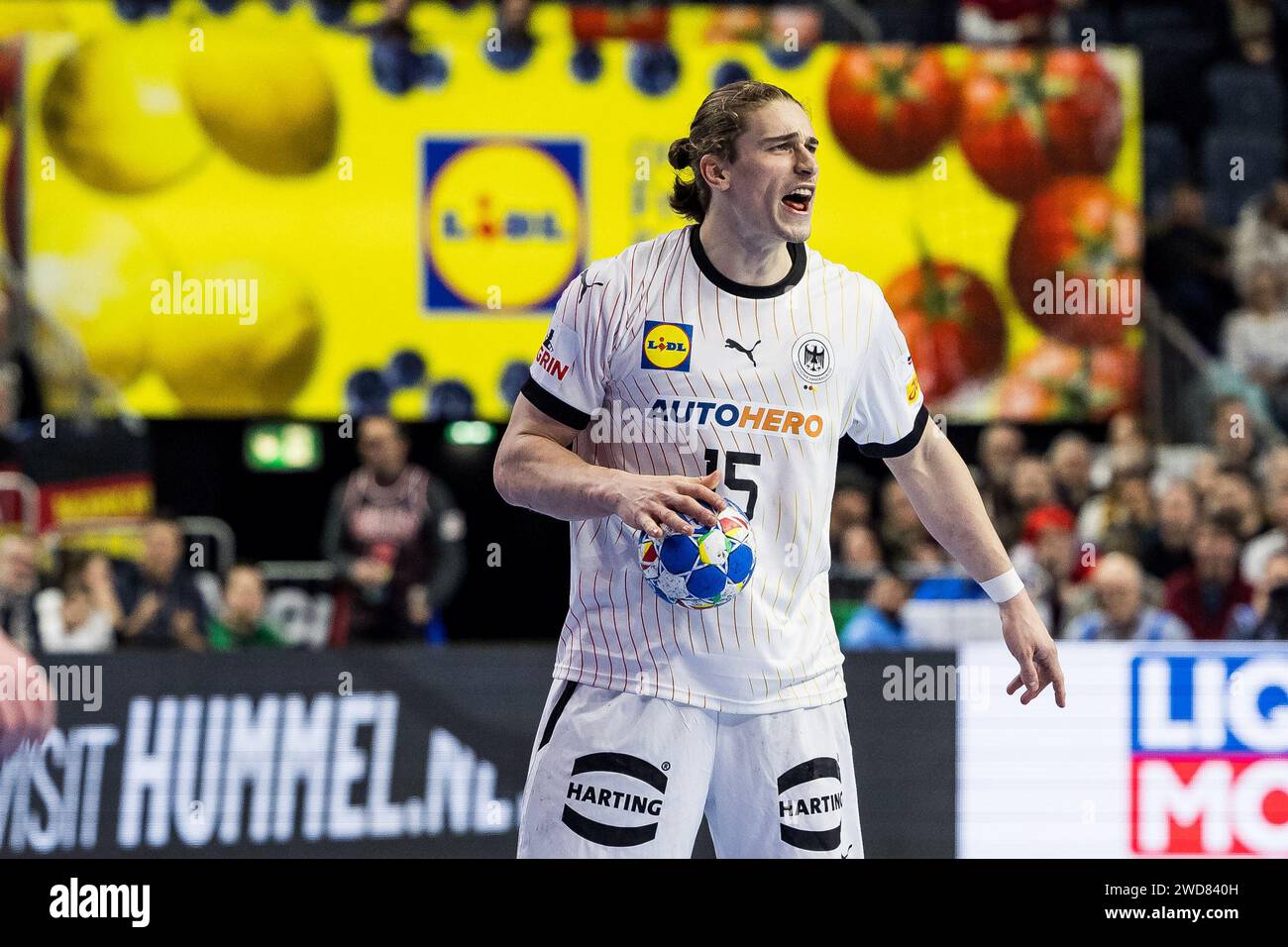 Juri Knorr of Germany during the Men's EHF Euro 2024, Main Round ...