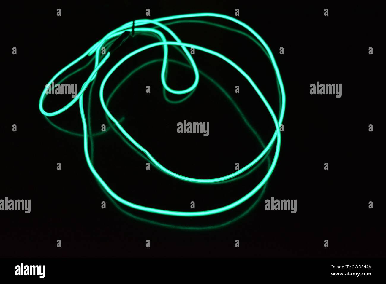 Twisted textures electroluminescent wire gives the character of the ...