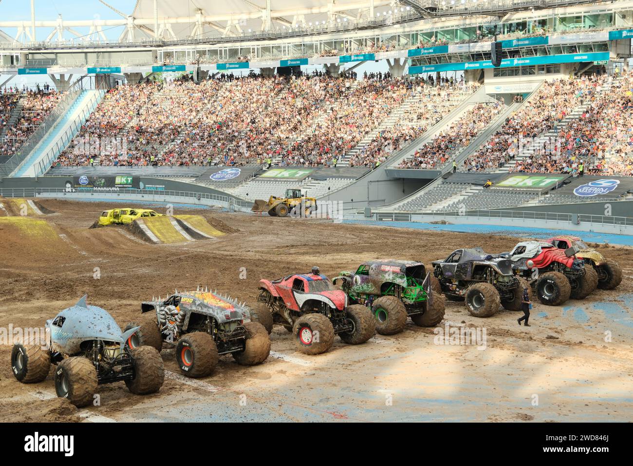 Monster Trucks at the unique Diego Armando Maradona Stadium in La Plata ...