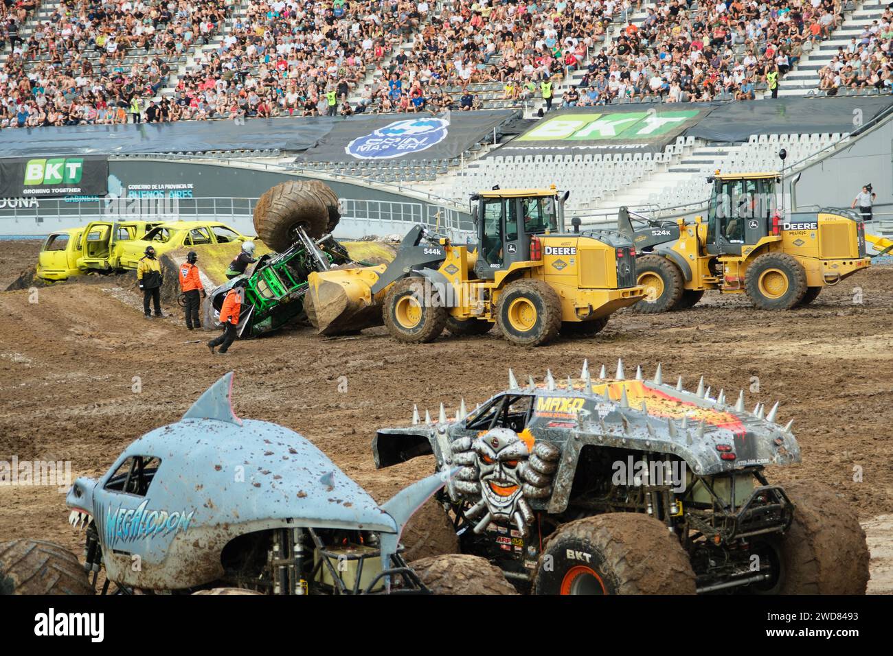 The inverted monster truck "Grave digger" at Diego Armando Maradona's ...