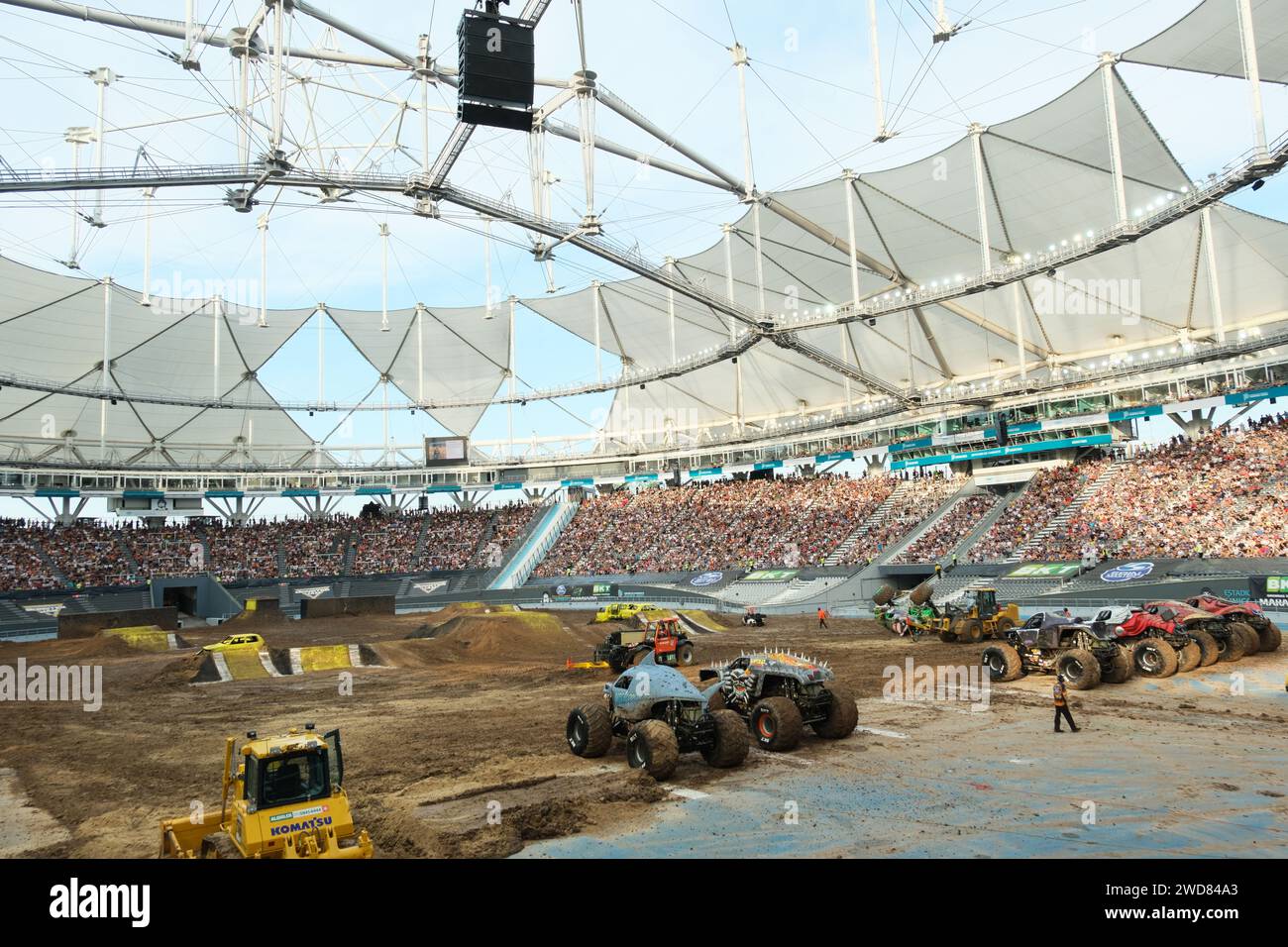 Monster Trucks at the unique Diego Armando Maradona Stadium in La Plata ...