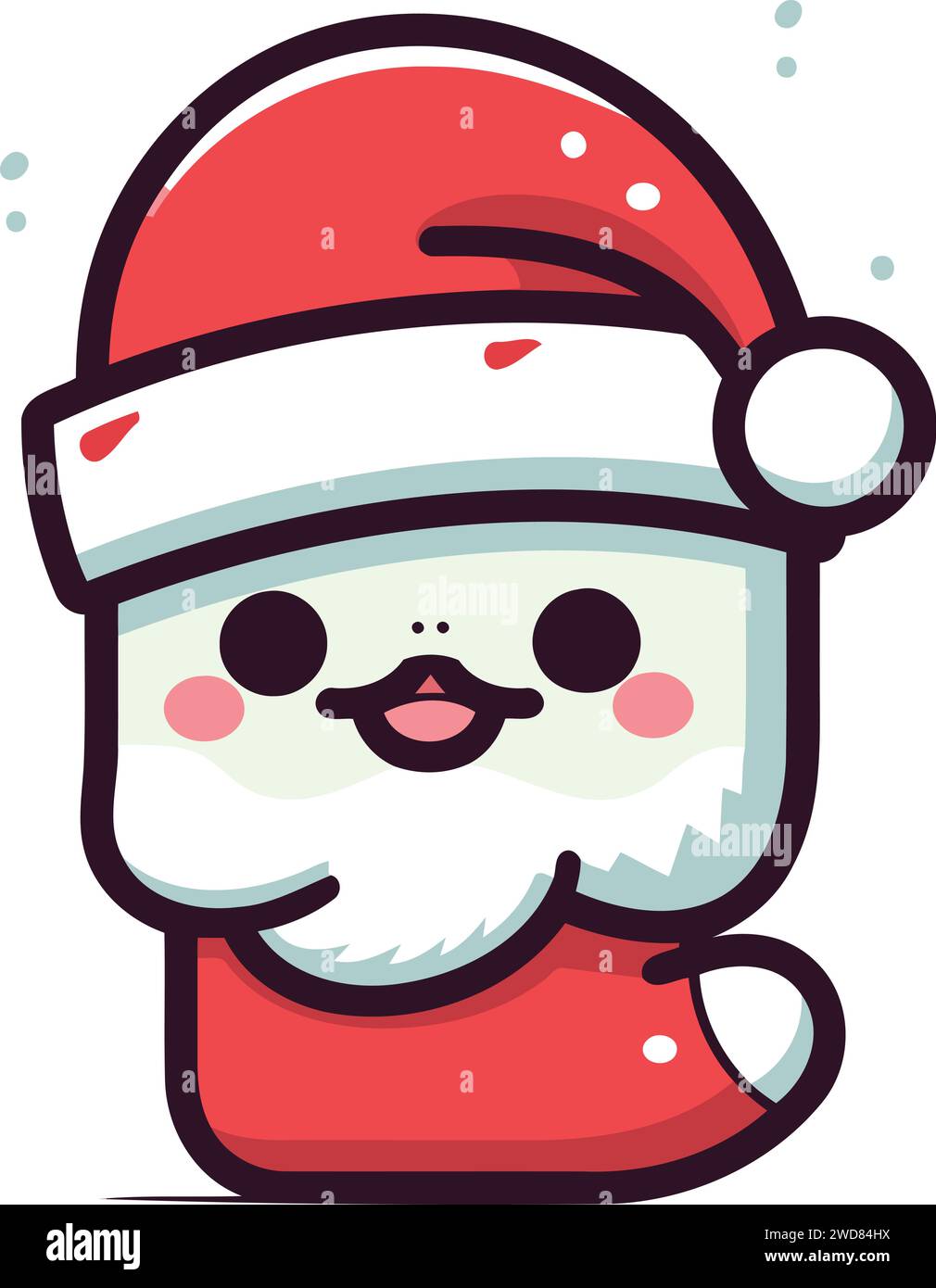 Cute Santa Claus Christmas Character Vector Illustration Stock Vector