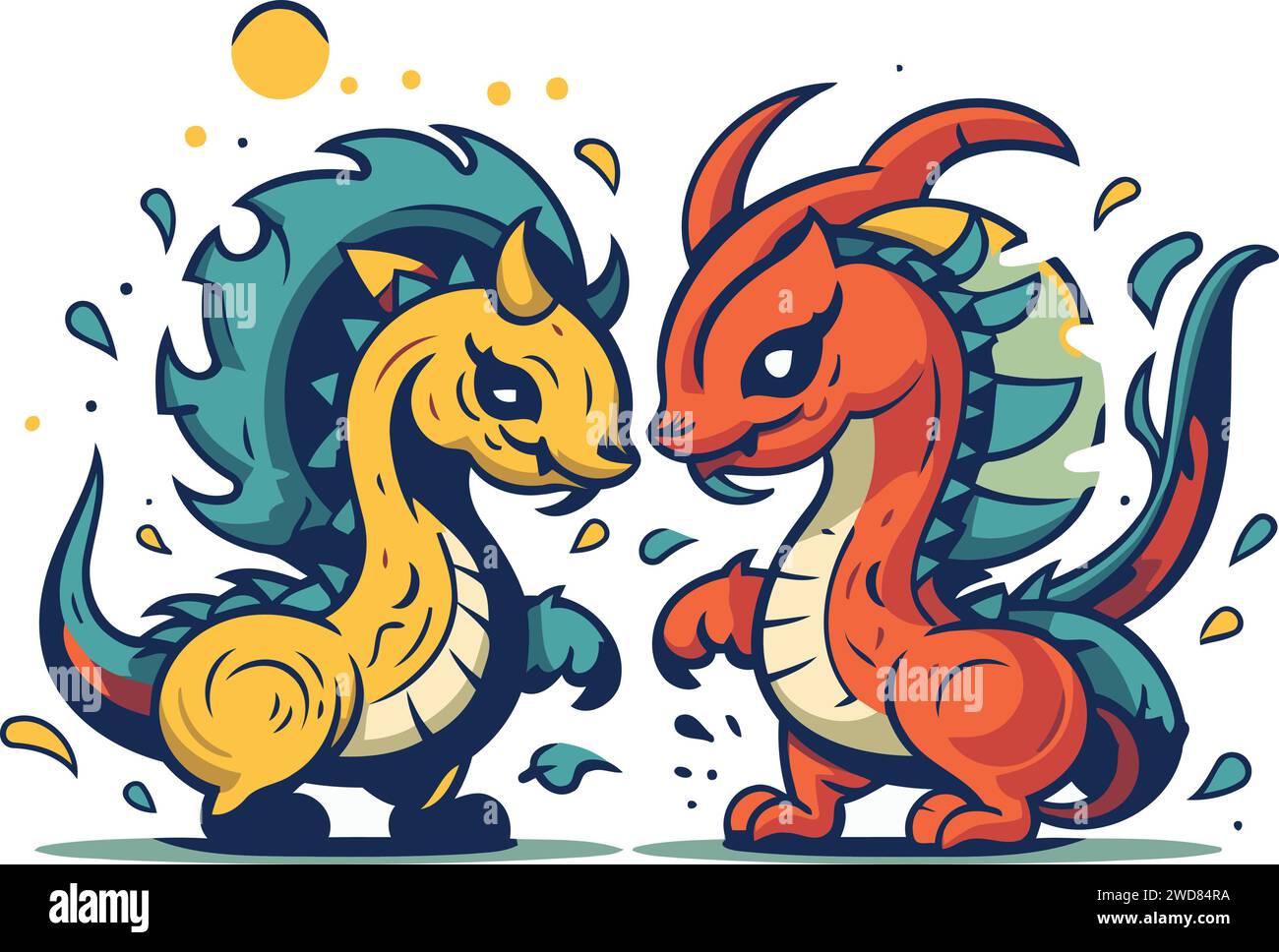 Dragons two Stock Vector Images - Alamy