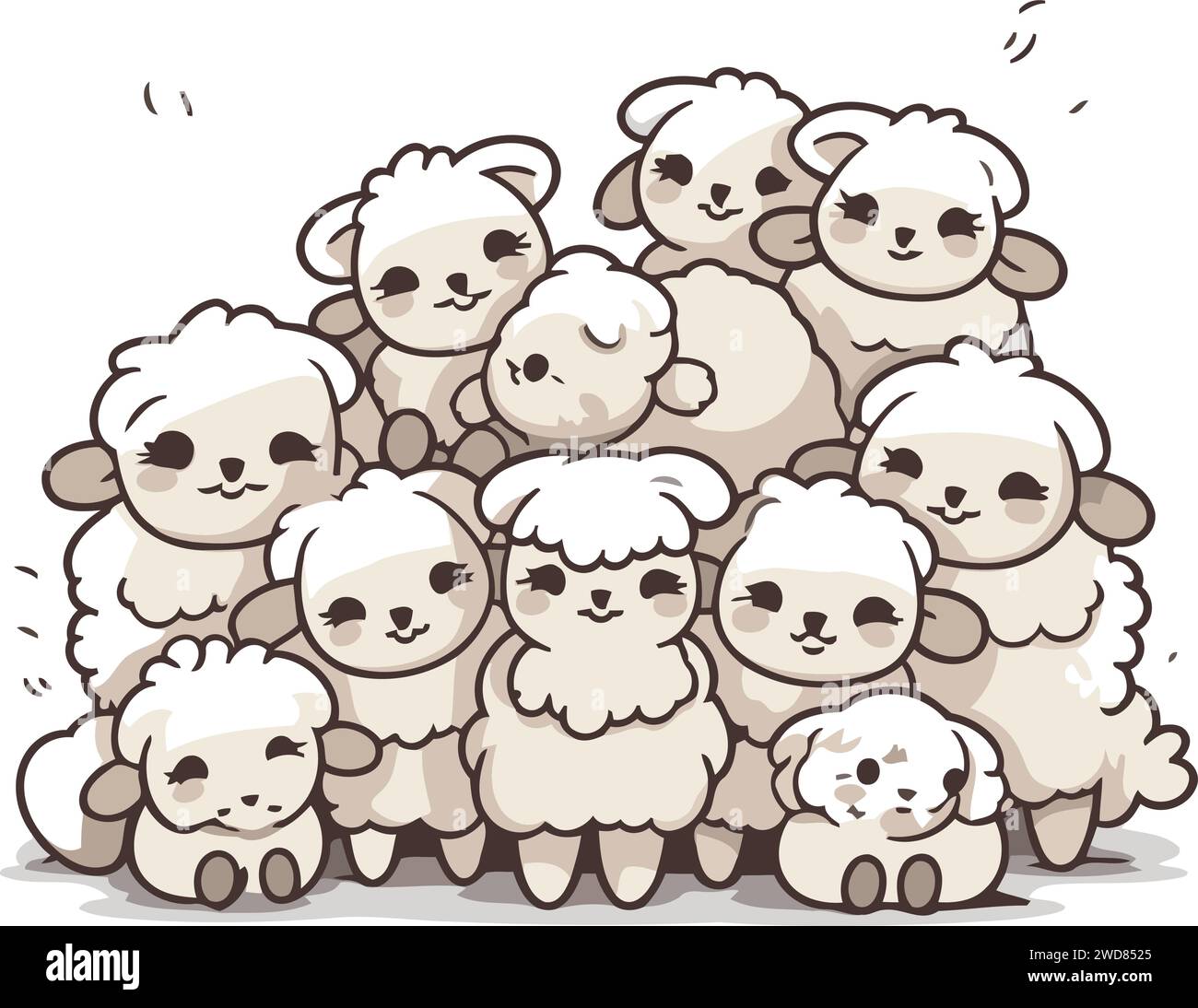 Sheep family Stock Vector Images - Alamy